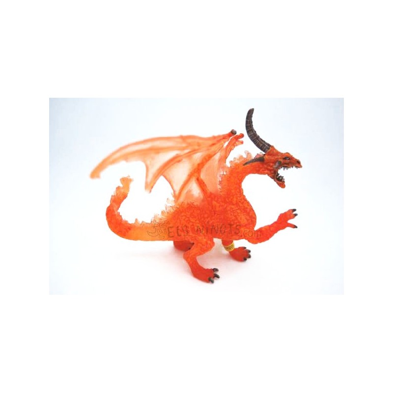 Plastoy Grande Figurine Dragon de Feu Translucide - 60240
