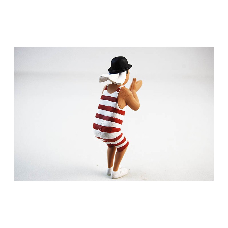 Figurine Dupont avec maillot de bain Tintin